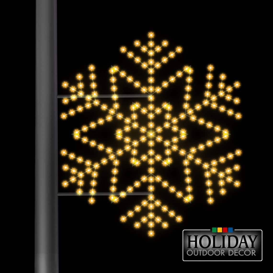 Arctic Snowflake Pole Mount - Holiday Outdoor Decor