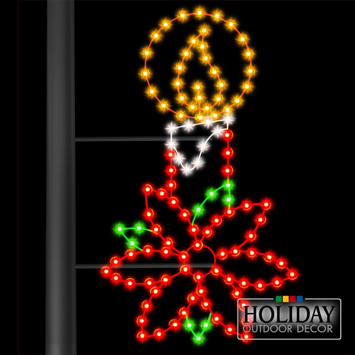 Pole Mounted Outdoor Christmas Decoration Displays
