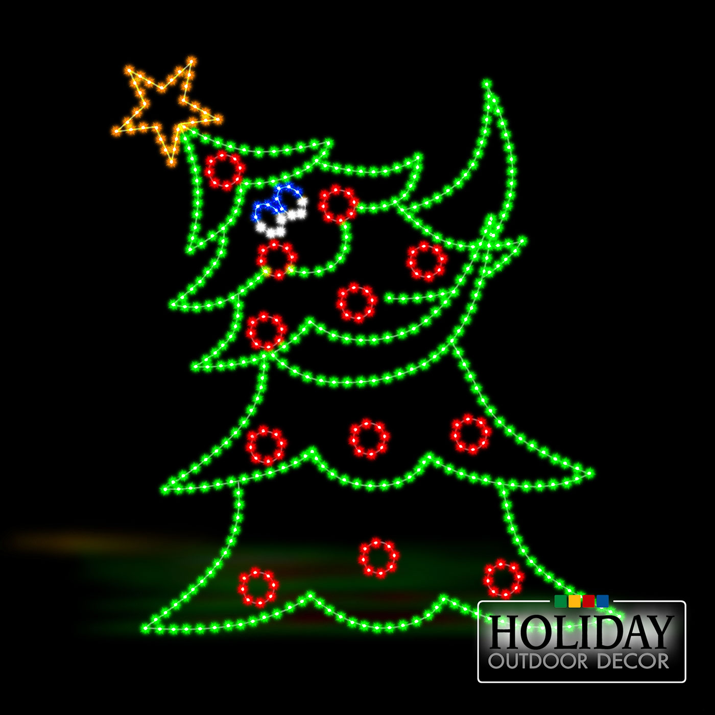 Animated Dancing Tree - Holiday Outdoor Decor