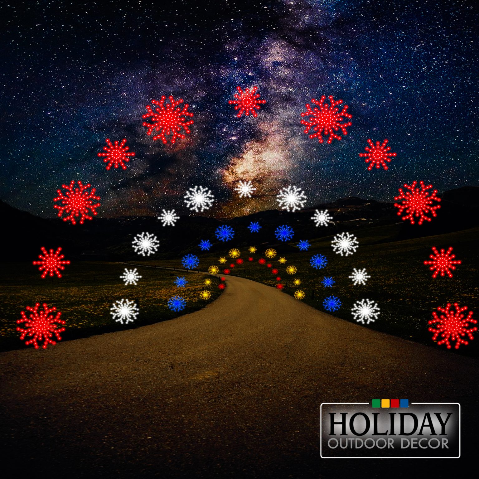 Animated Snowflake Arch | Holiday Outdoor Decor