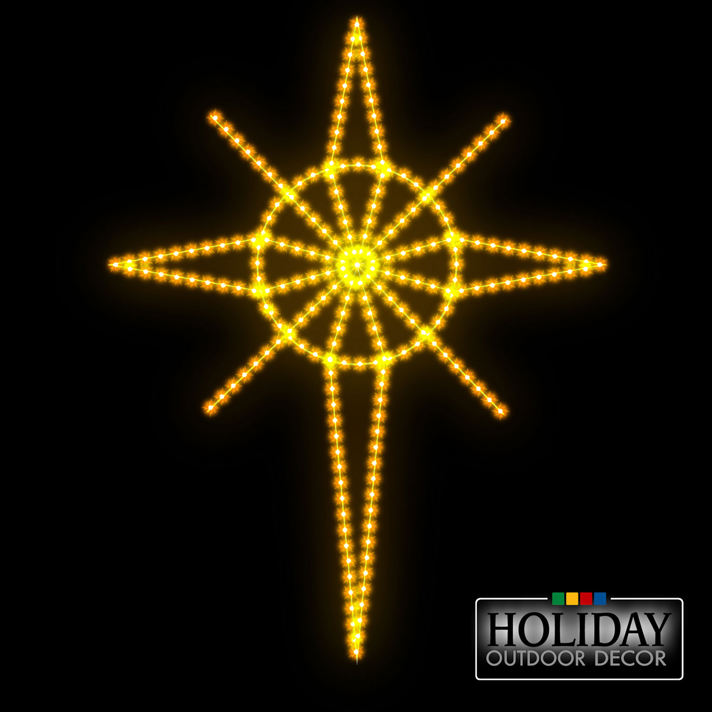 Flat Nativity Star Tree Topper - Holiday Outdoor Decor