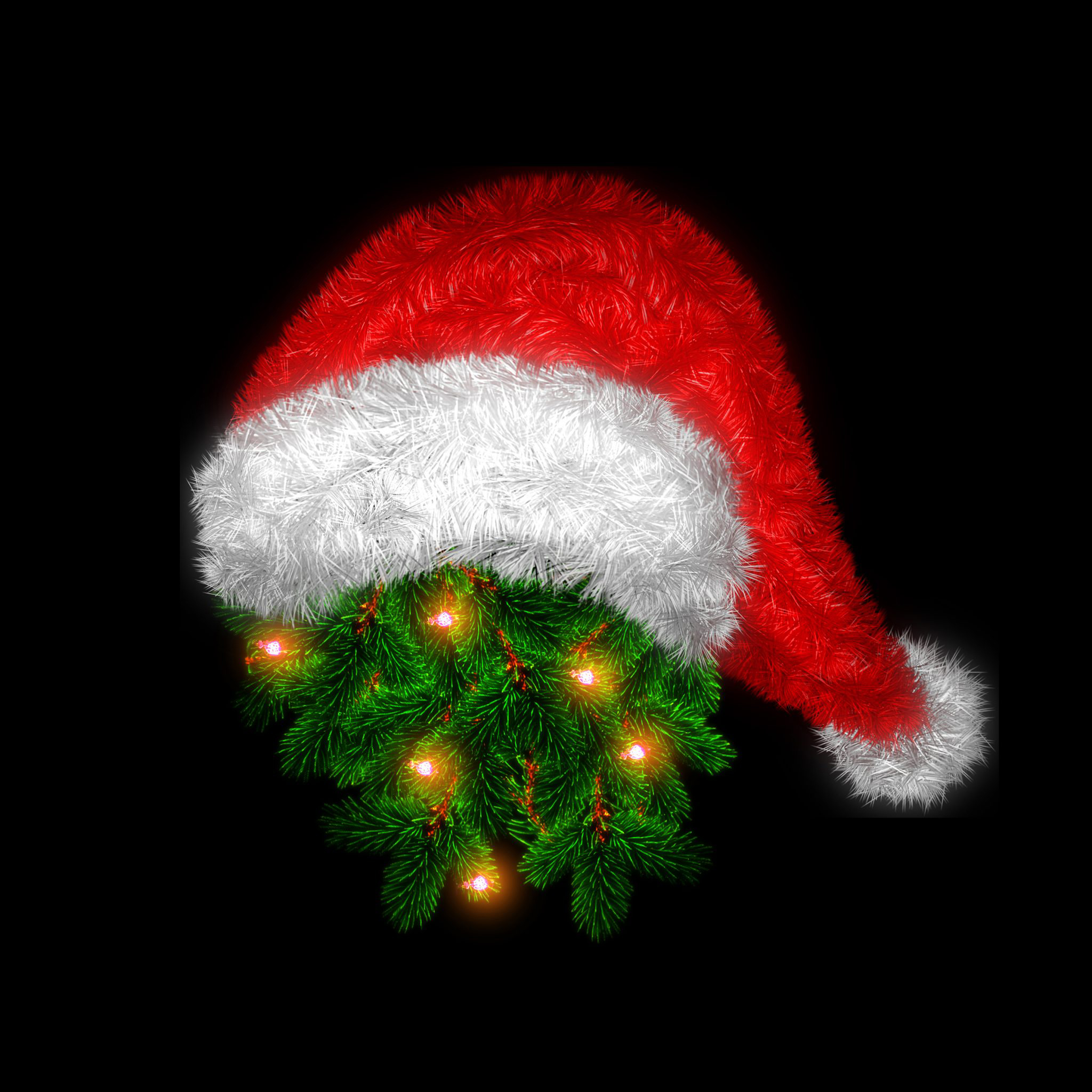 3-D Santa Hat Tree Topper | Holiday Outdoor Decor