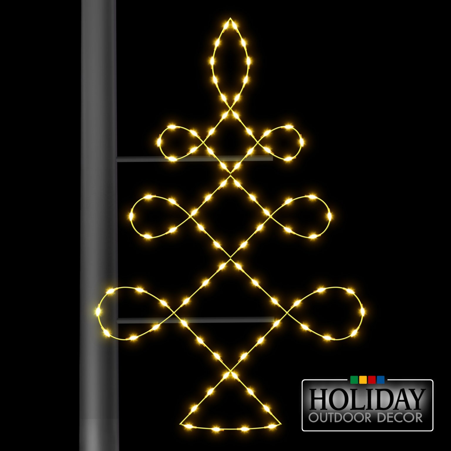 Loop Tree Pole Mount Display | Holiday Outdoor Decor
