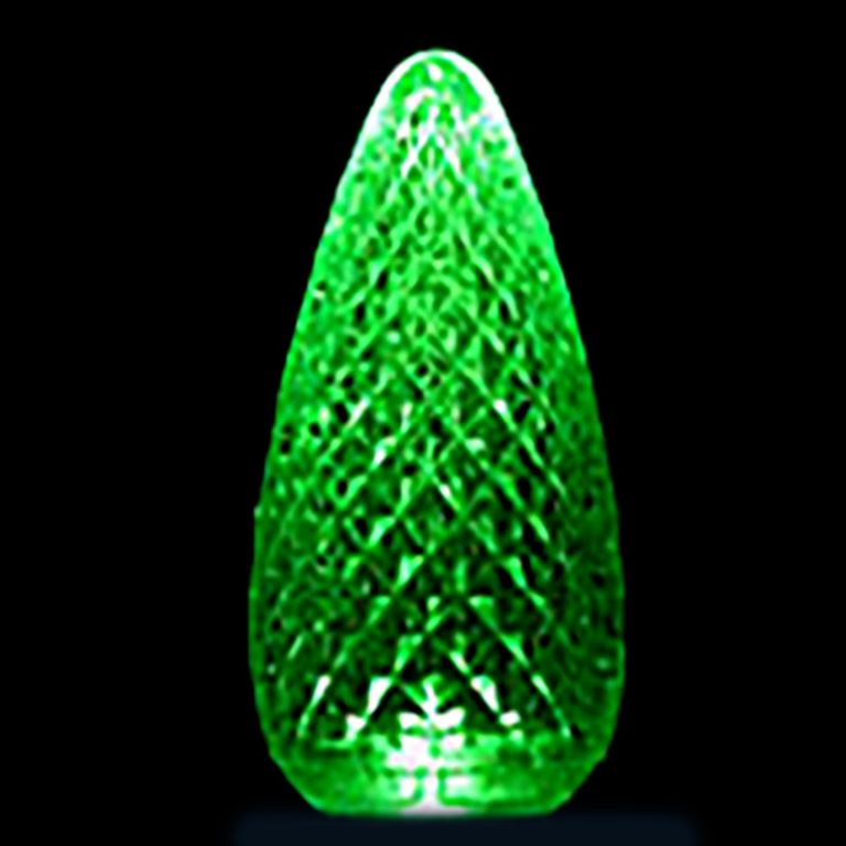 LED C9 Faceted Bulbs 25 Pack Multiple Colors | Holiday Outdoor Decor