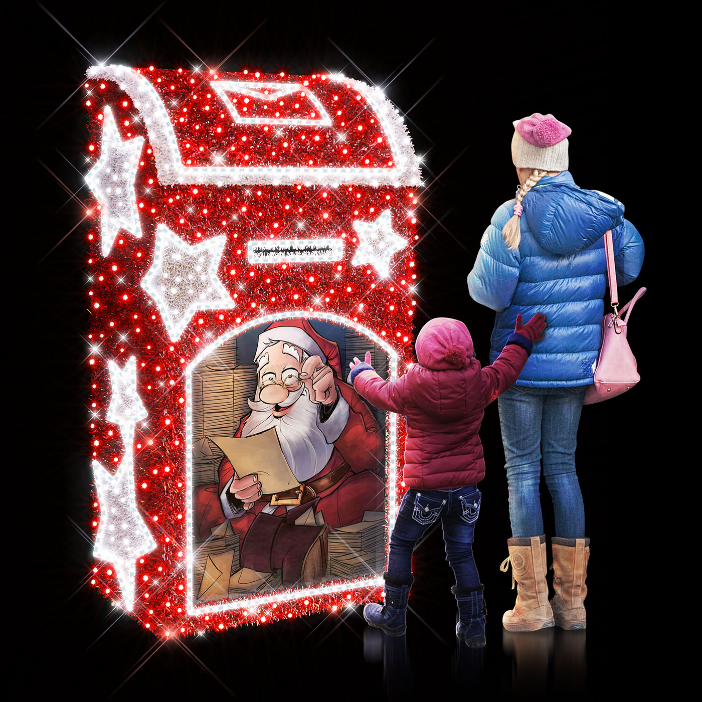 Letters to Santa Display - Holiday Outdoor Decor