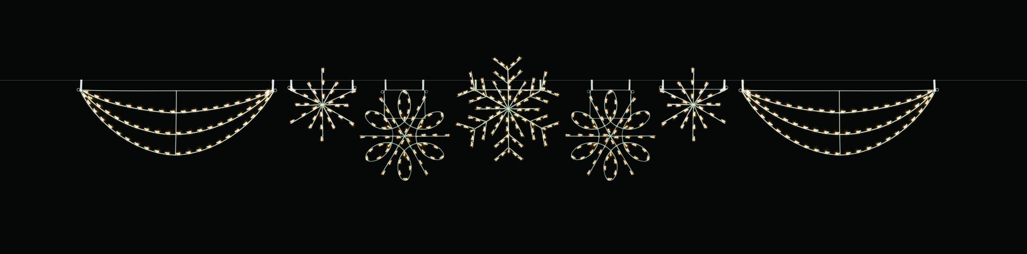 Deluxe Snowflake Skyline - Holiday Outdoor Decor