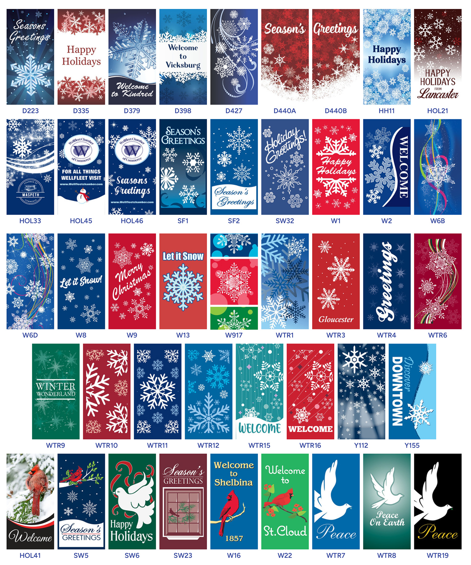 Winter & Holiday Banners | Holiday Outdoor Decor