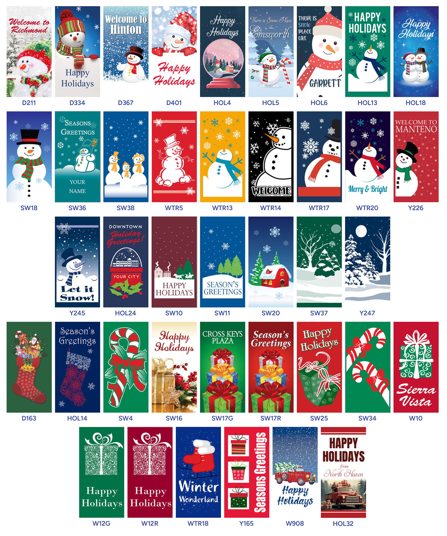 Winter & Holiday Banners | Holiday Outdoor Decor