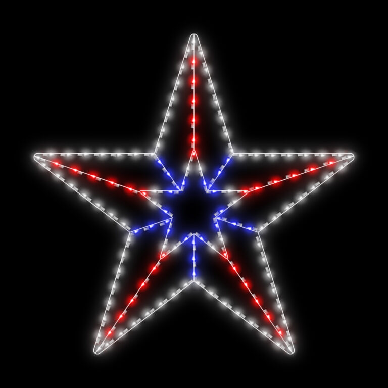 Patriotic Star Ground Display | Holiday Outdoor Decor